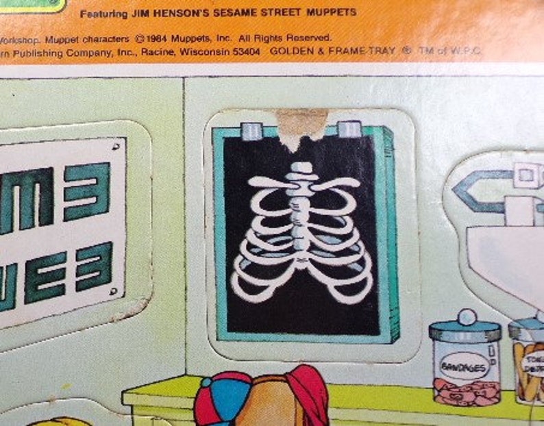 Retro Sesame Street Ernie Goes to the Doctor Frame Tray Puzzle by ...