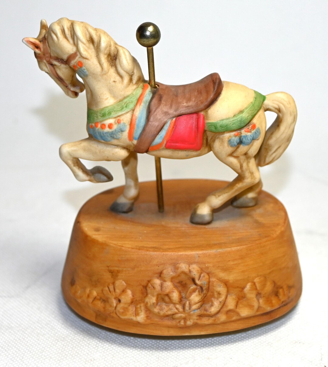 Vintage 1970's Ceramic Carousel Horse Music Box Plays Carousel Waltz - Etsy