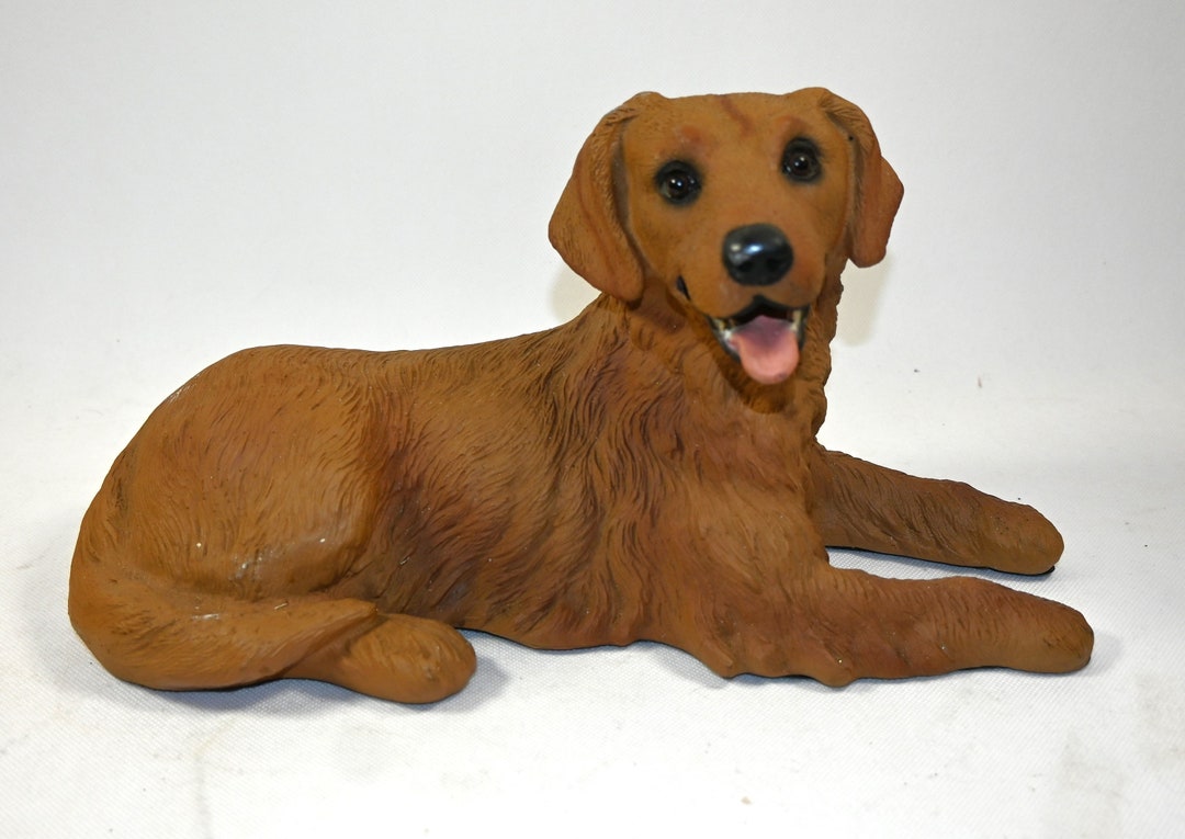 Vintage Homco Large Golden Retriever Resin Statue From the 1990s - Home ...