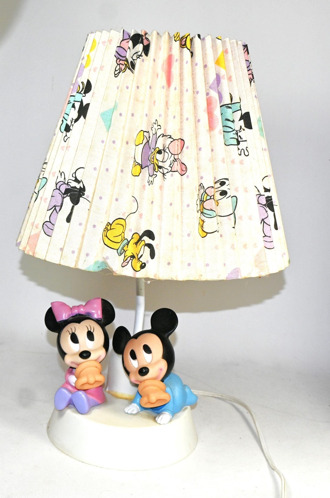 Retro Disney Nursery Decor: 1984 Mickey and Minnie Mouse Lamp W ...