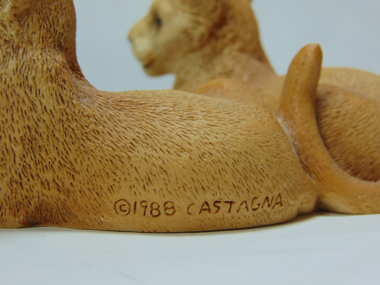 Detailed Ceramic Lion Cub Figurine by Castagna ca. 1988 | Etsy