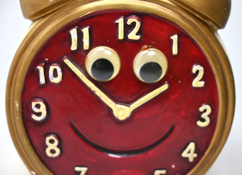 1950s Antimorphic Clock With Googly Eyes Planter Frisco Golden Gate ...