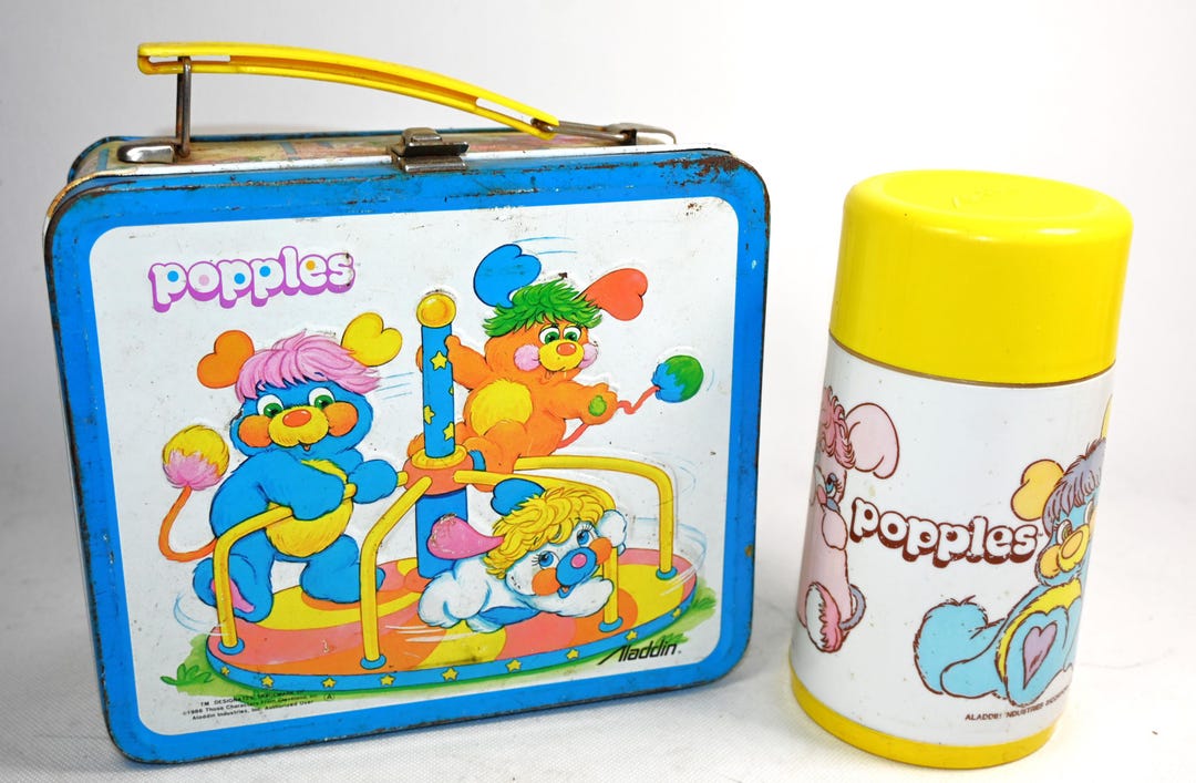 Retro Popples Cartoon Metal Lunchbox From 1986 With Thermos by Aladdin ...
