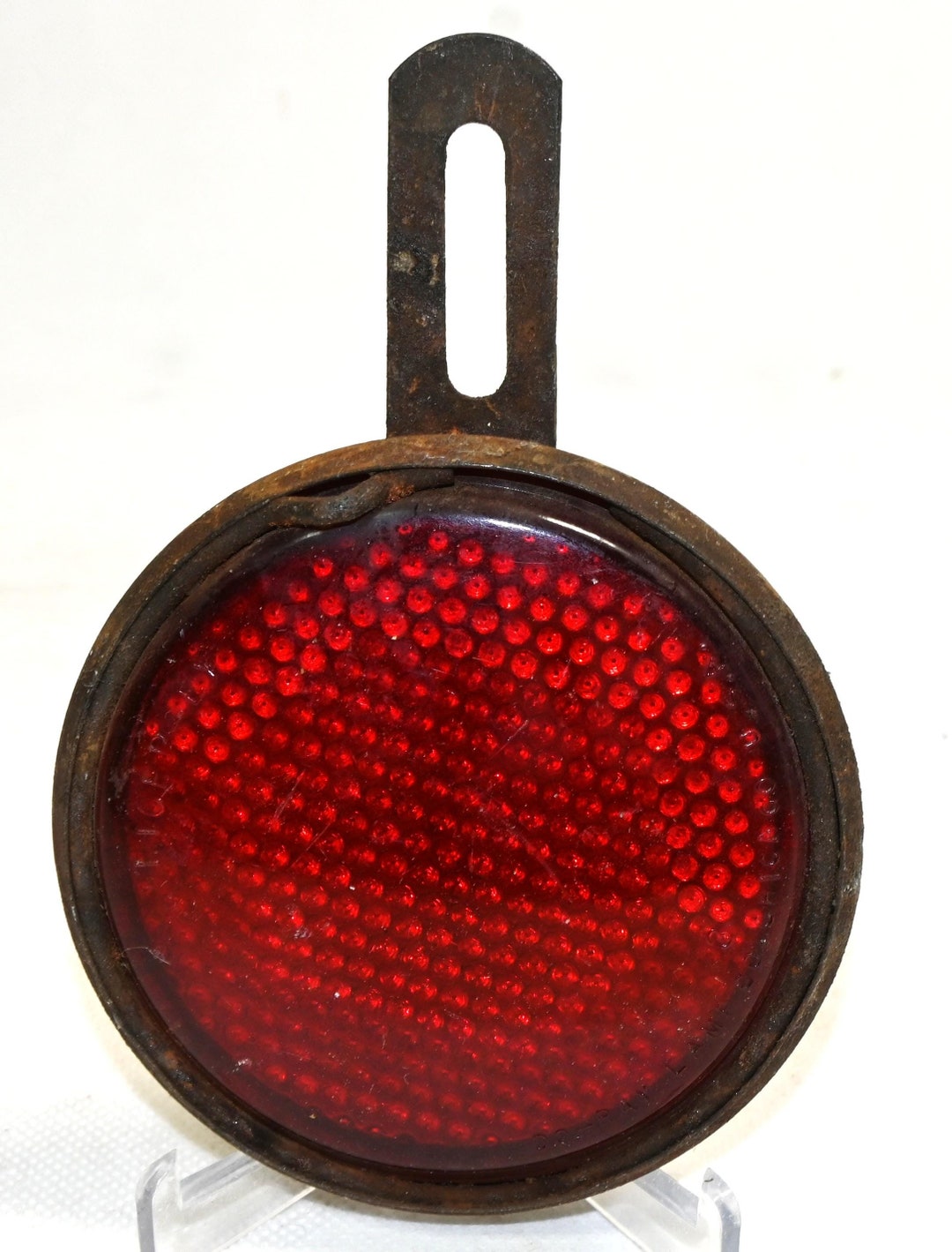Retro Red Glass Reflector License Plate Topper - KS 63 - Etsy