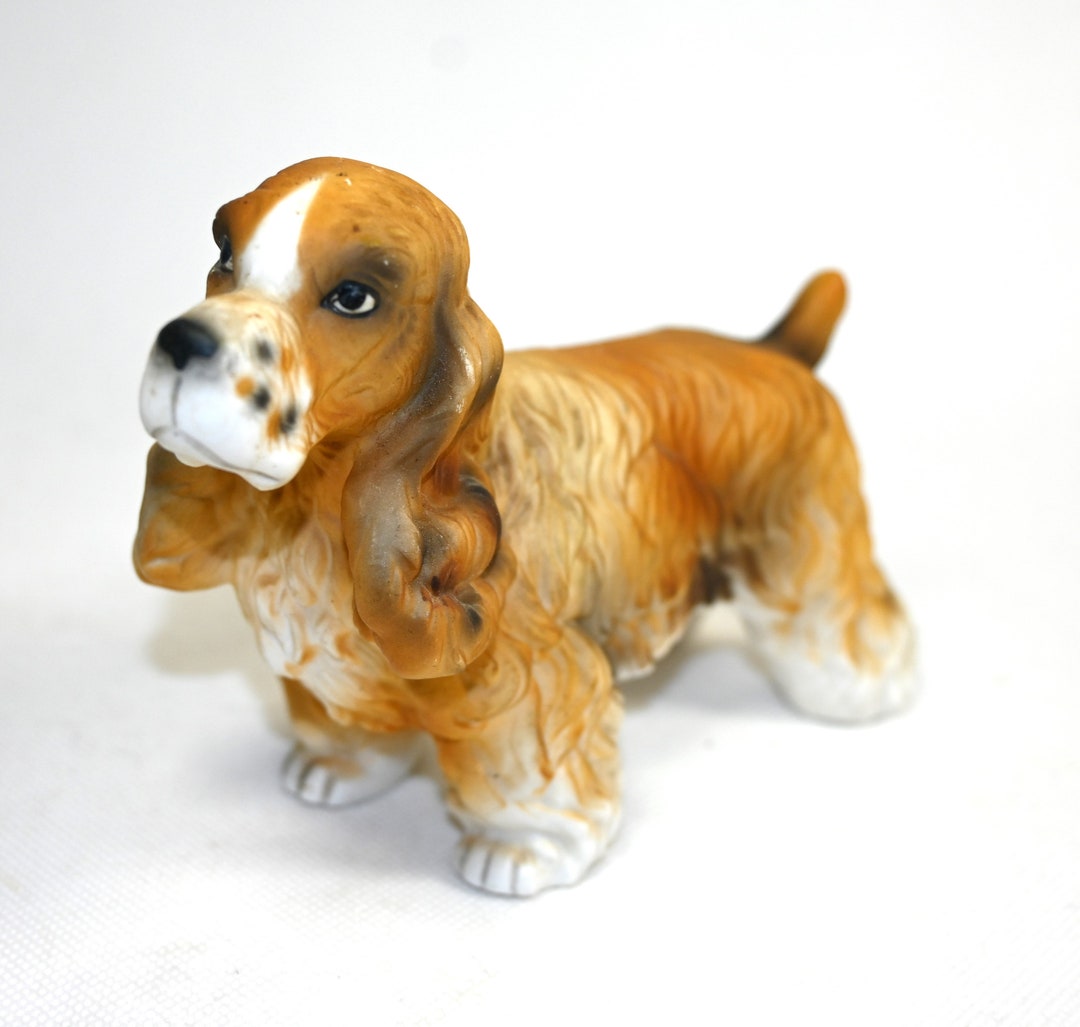 Charming Vintage Ceramic Cocker Spaniel Figurine - Hand-painted Dog ...