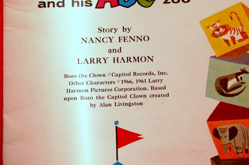 Bozo the Clown and His ABC Zoo, Children's Book, 1966, Vintage Books - Etsy