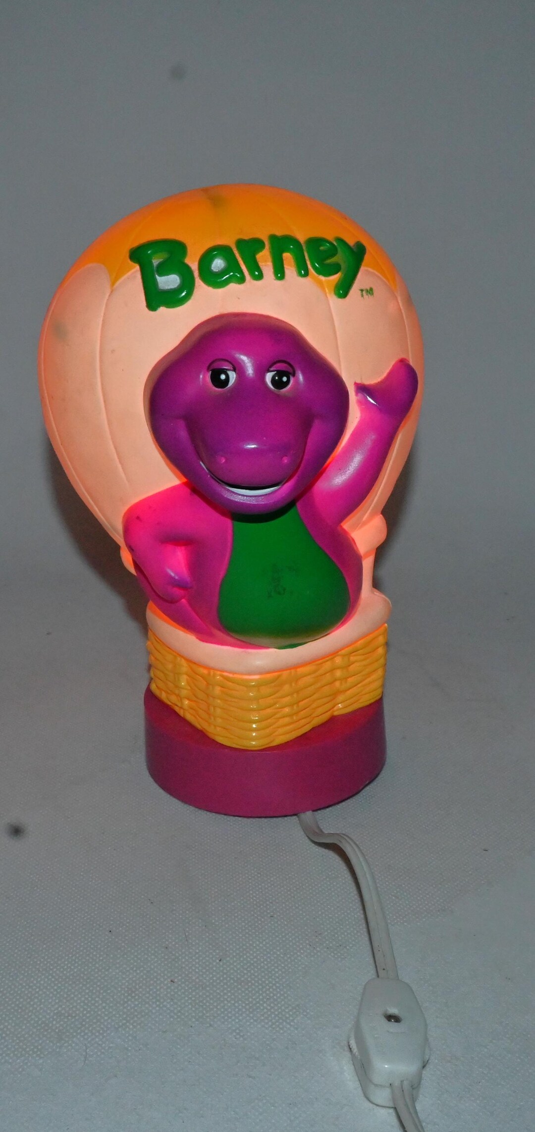 Vintage 1992 Barney the Dinosaur in Hot Air Balloon Night Light by ...