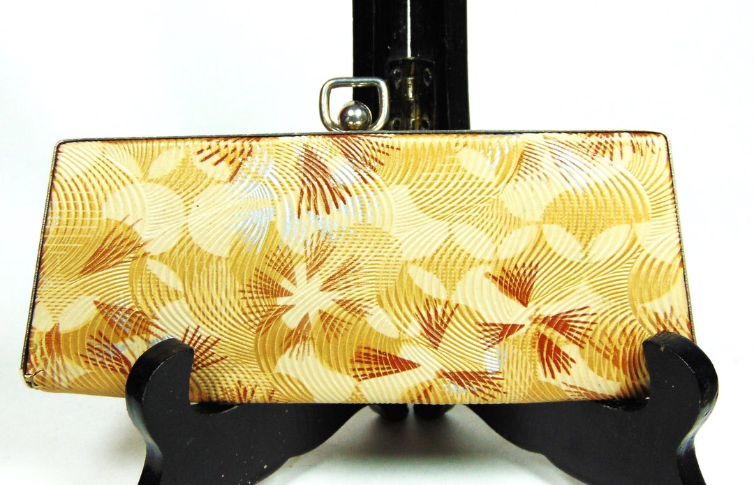Retro Vinal Coupon Organizer Wallet With Kiss Lock (ca. 1960's) - Etsy
