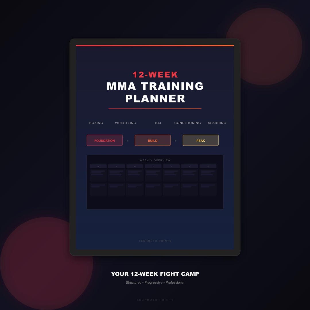 12-week MMA Training Planner Printable PDF | Boxing Wrestling BJJ ...