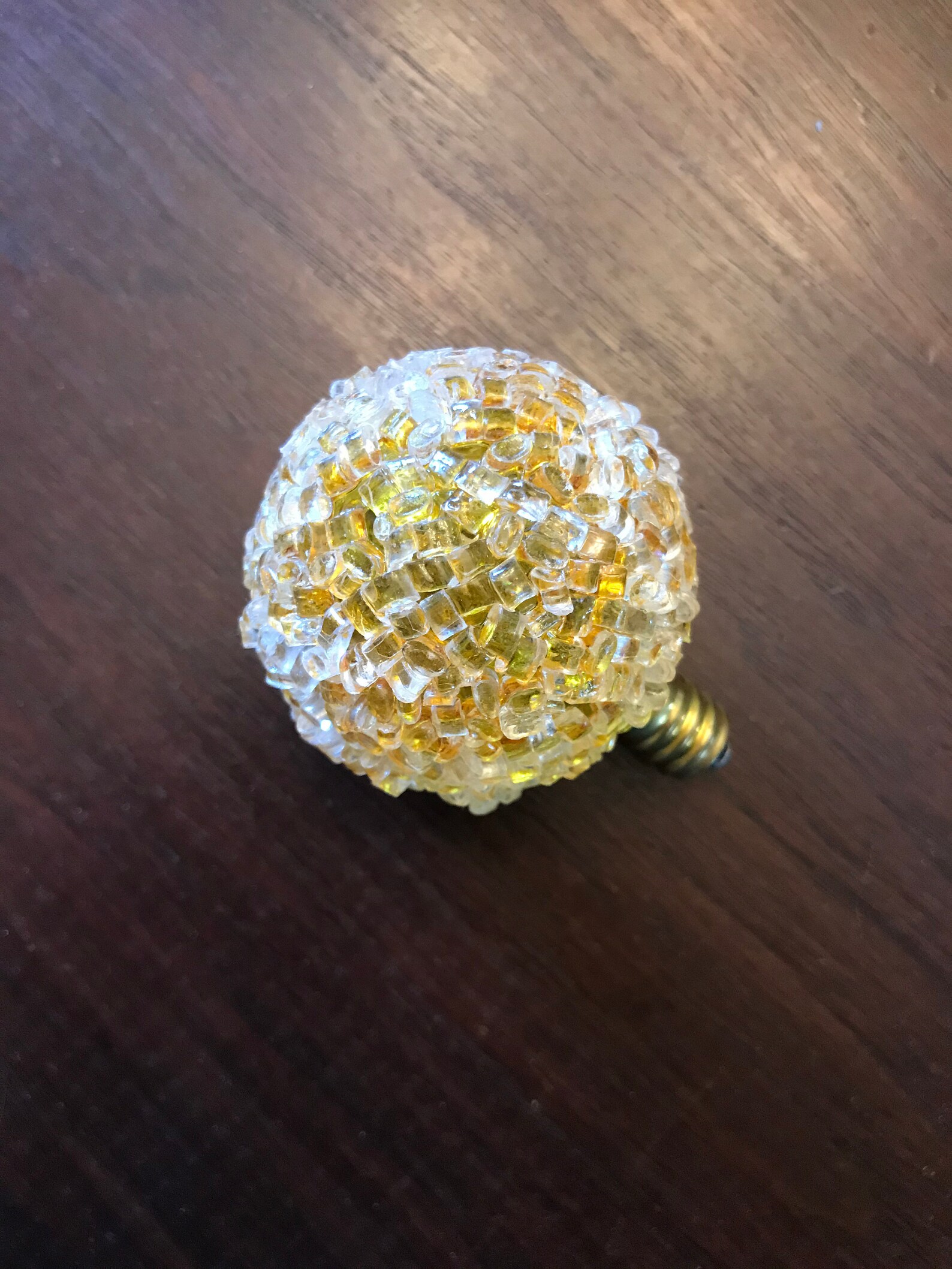 Vintage GE Snowball Lighted Ice Christmas Light Bulb Yellow - Etsy