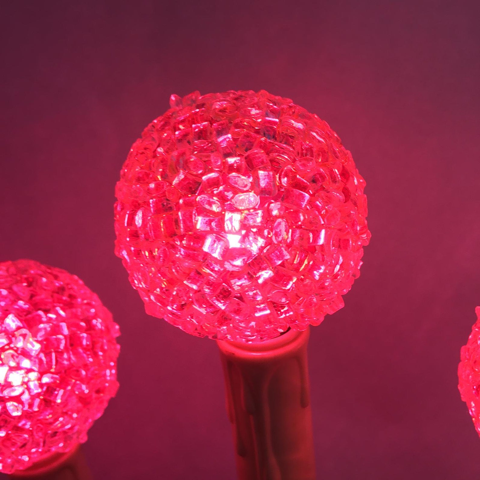 Vintage GE Snowball Lighted Ice Christmas Light Bulb Magenta - Etsy