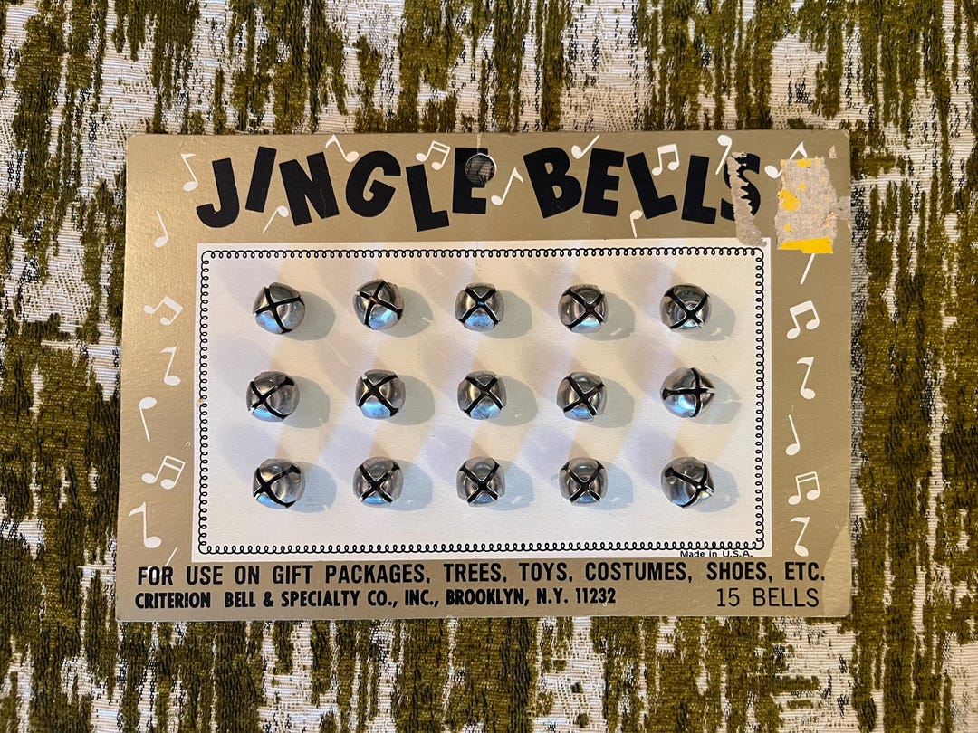 Vintage Mini Jingle Bells on Original Card From Criterion Bell ...