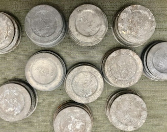 Vintage Zinc Jar Lids With Porcelain Insert Standard Mason/atlas/ball ...