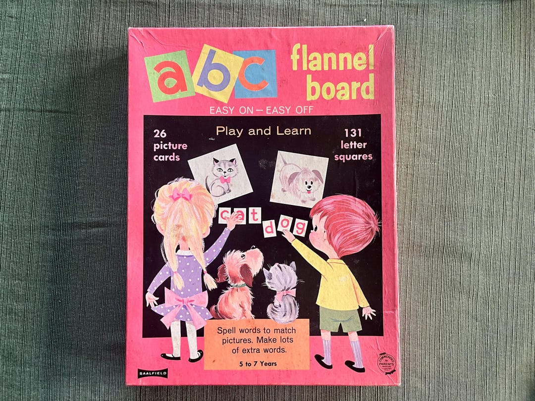 1960s Spelling Alphabet Game: Educational Picture & Letter Cards With ...