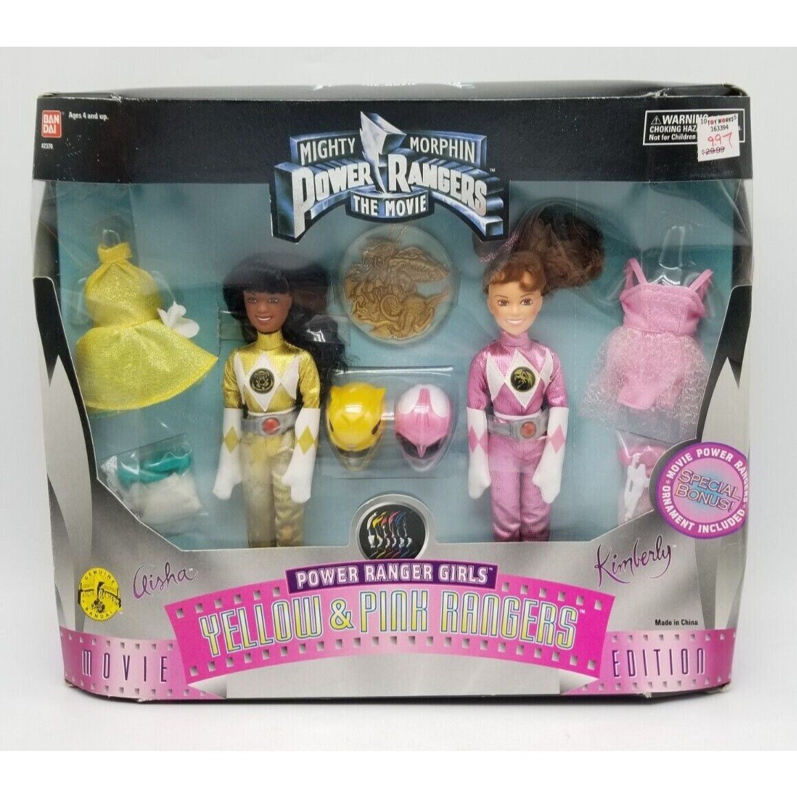 Mighty Morphin Power Rangers Movie Edition AISHA KIMBERLY Yellow Pink ...