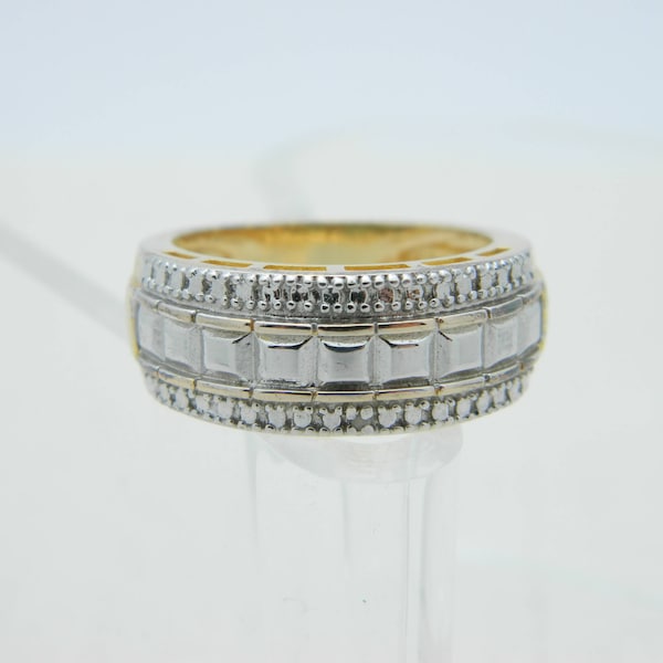 Gold Diamond Chip Rings - Etsy