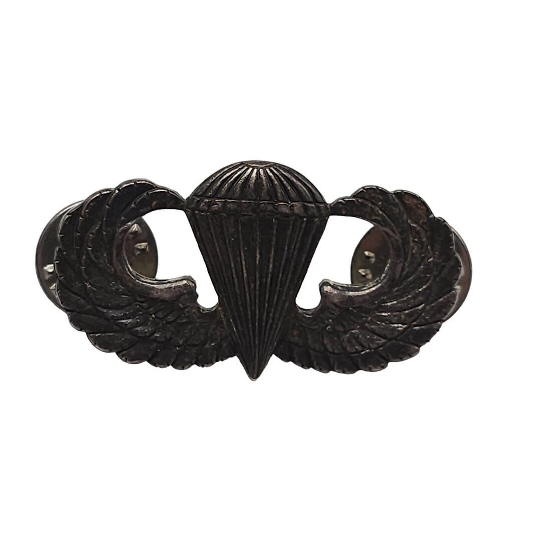 Sterling Silver Vintage Army Military Parachutist Paratrooper Badge Pin ...