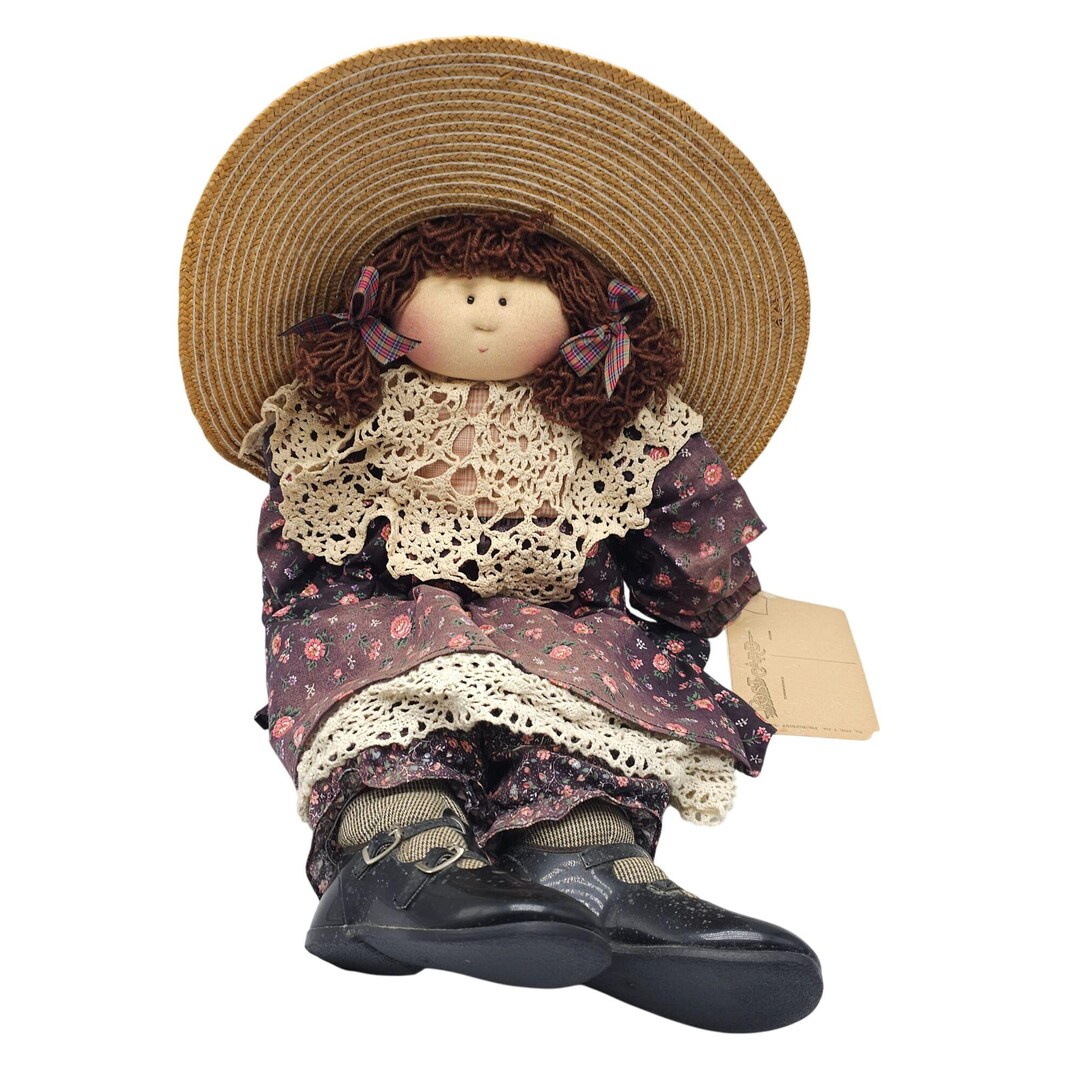 Little Souls Agnes Handmade Doll 1986 Vintage Collectible W/ Straw Hat ...