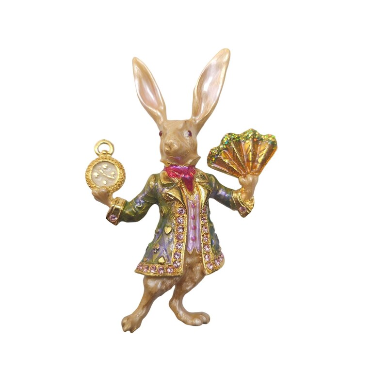 White Rabbit Brooch - Etsy