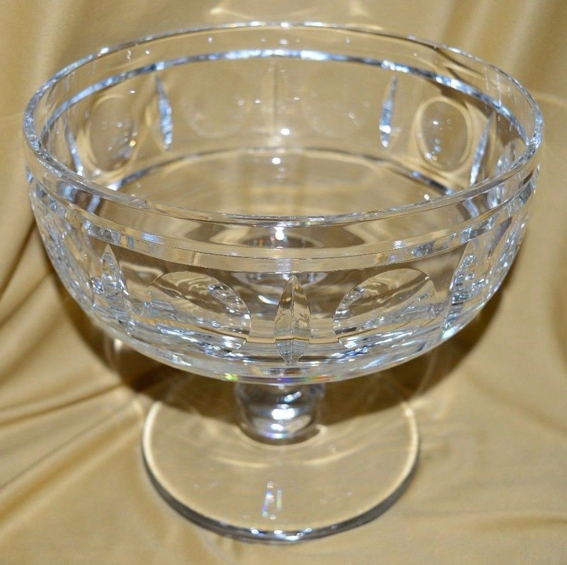 Antique Early 20th Century Sevres France Heavy Clear Crystal Compote ...
