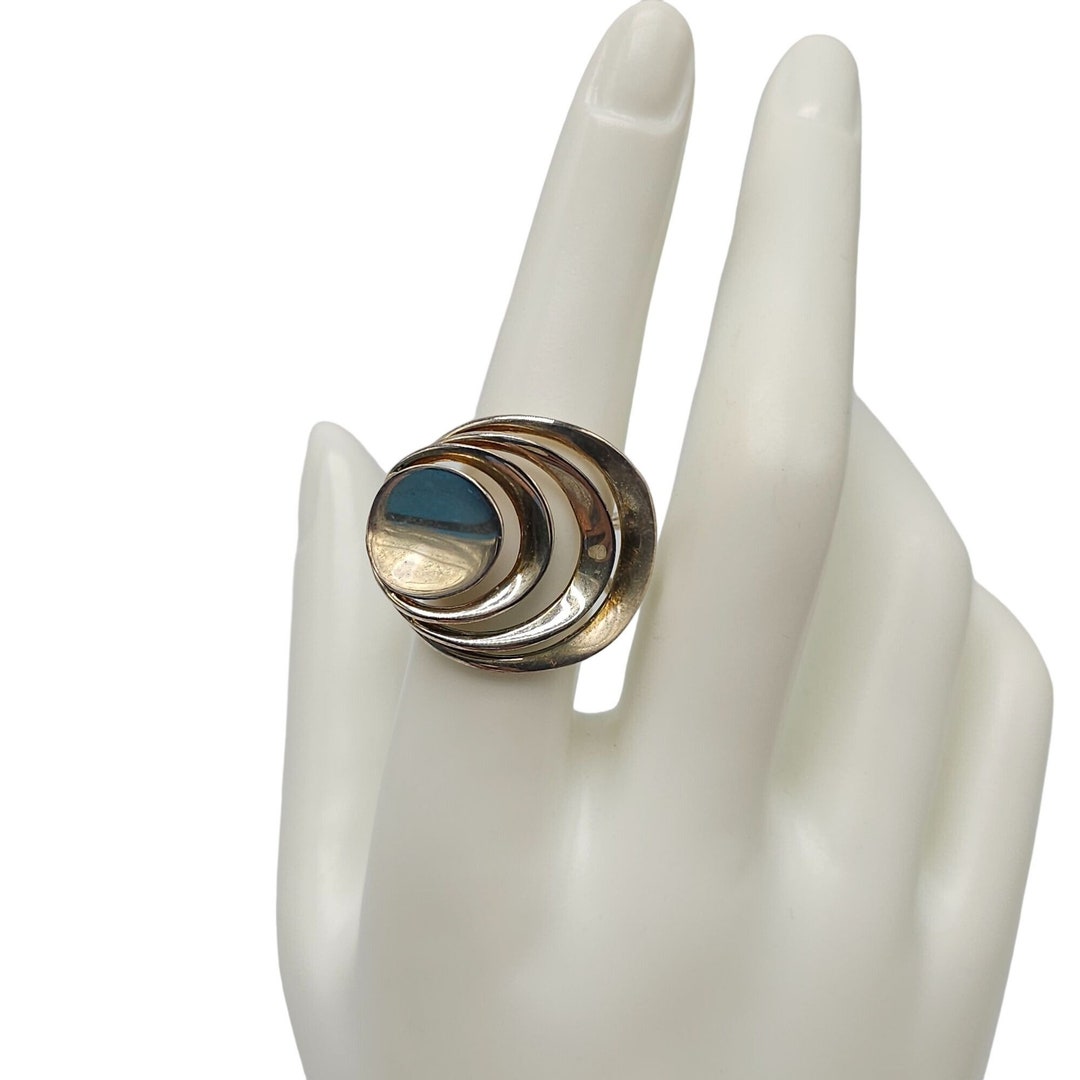 RLM Studio Sterling Silver Abstract Spiral Statement Ring 7.75 - Etsy
