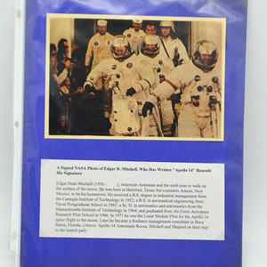 Edgar D. Mitchell Apollo 14 NASA Astronaut Moon Walker Signed 8x10 ...