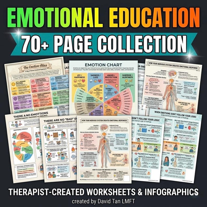 Emotional Educational Therapy Client Handout Worksheet Infographic ...