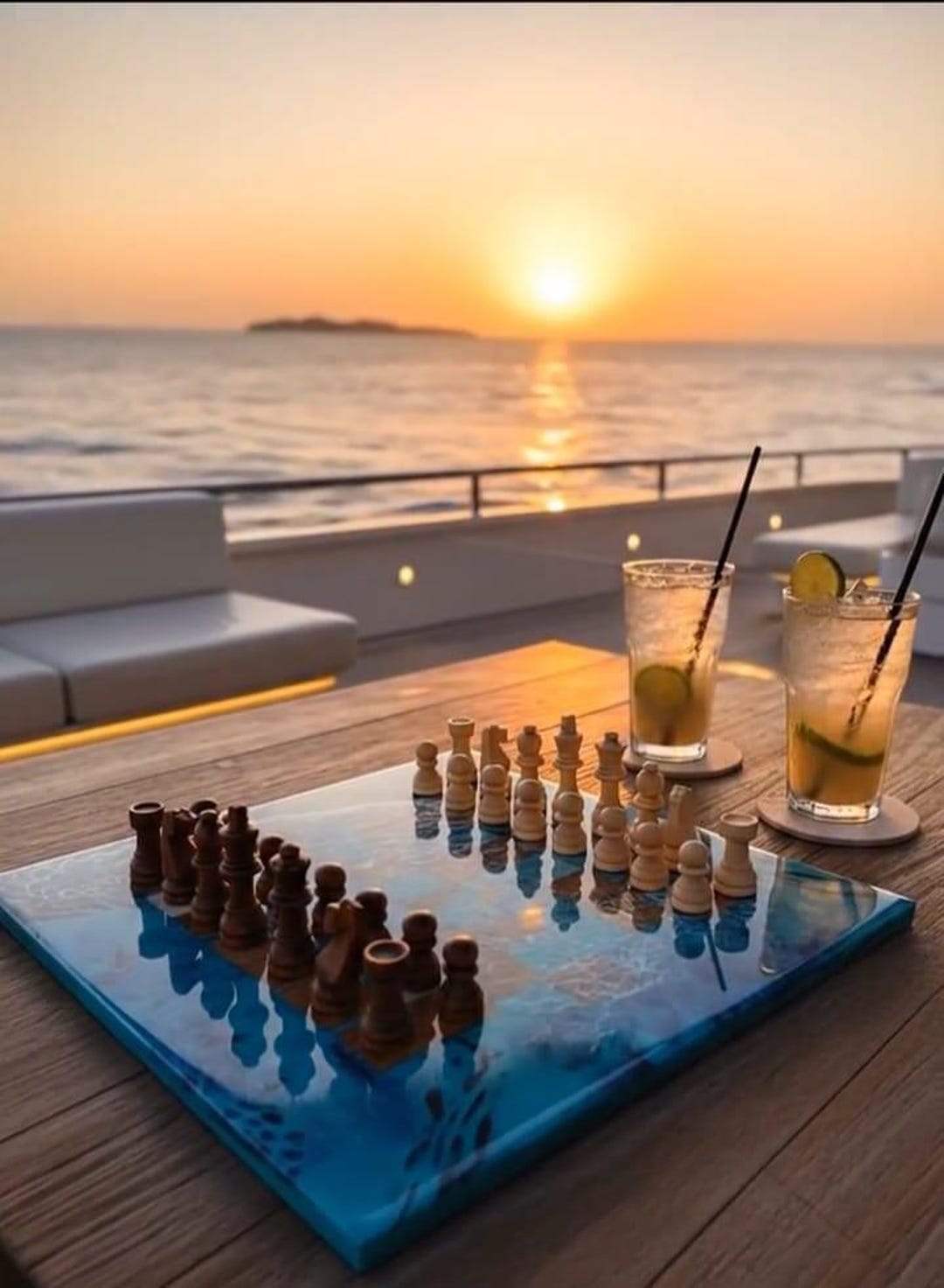 Handmade Nautical-style Chess Set With Wooden Box and Pieces. Various ...