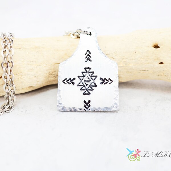 Cow Tag Necklace - Etsy