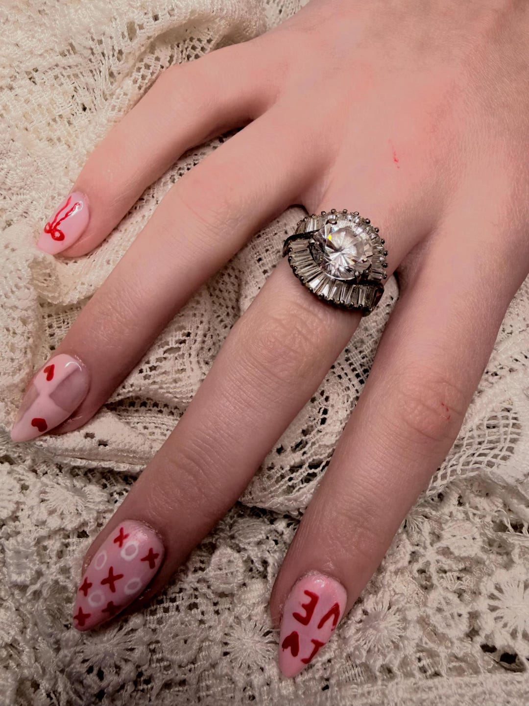 Art Deco Style Statement Ring • Round Stone With Baguette Halo - Etsy