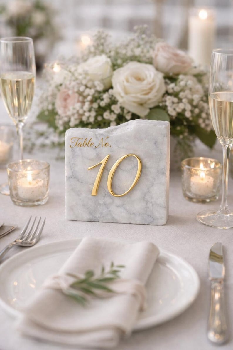 Marble Stone Table Numbers - Etsy