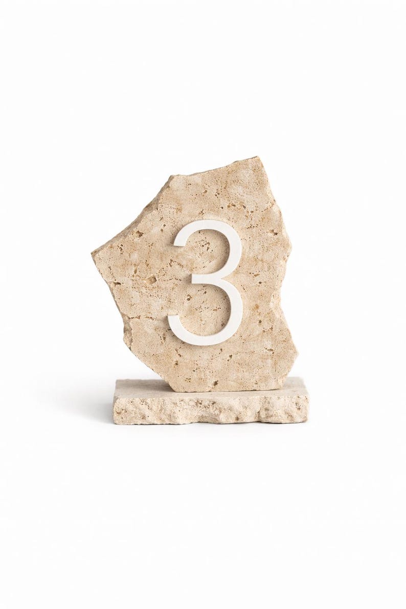 Stone Table Numbers | Wedding Table Decor | - Etsy UK