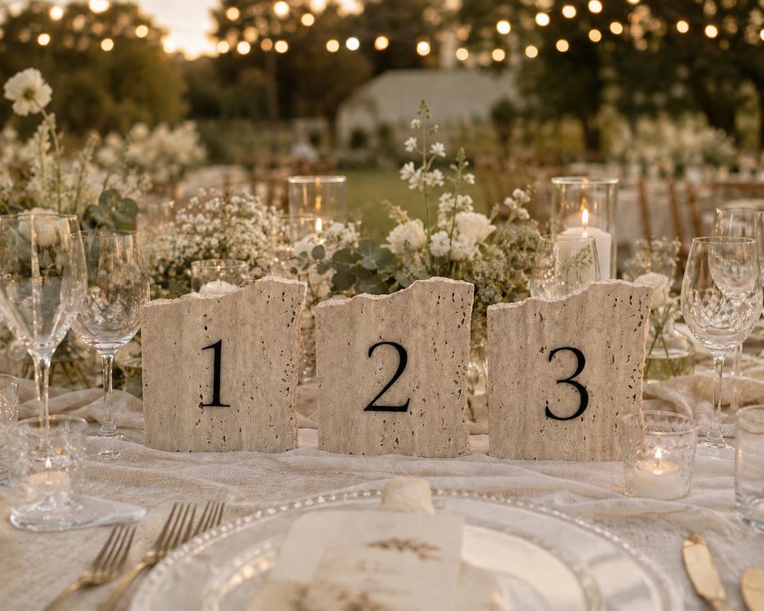 Marble Stone Table Numbers - Etsy