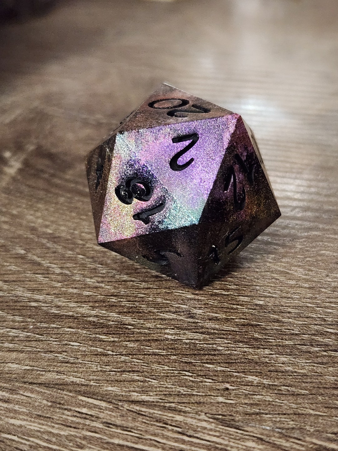 Oil Slick Surface Spill: Single D20 Chonk for Use in Dnd and Ttrpgs. - Etsy