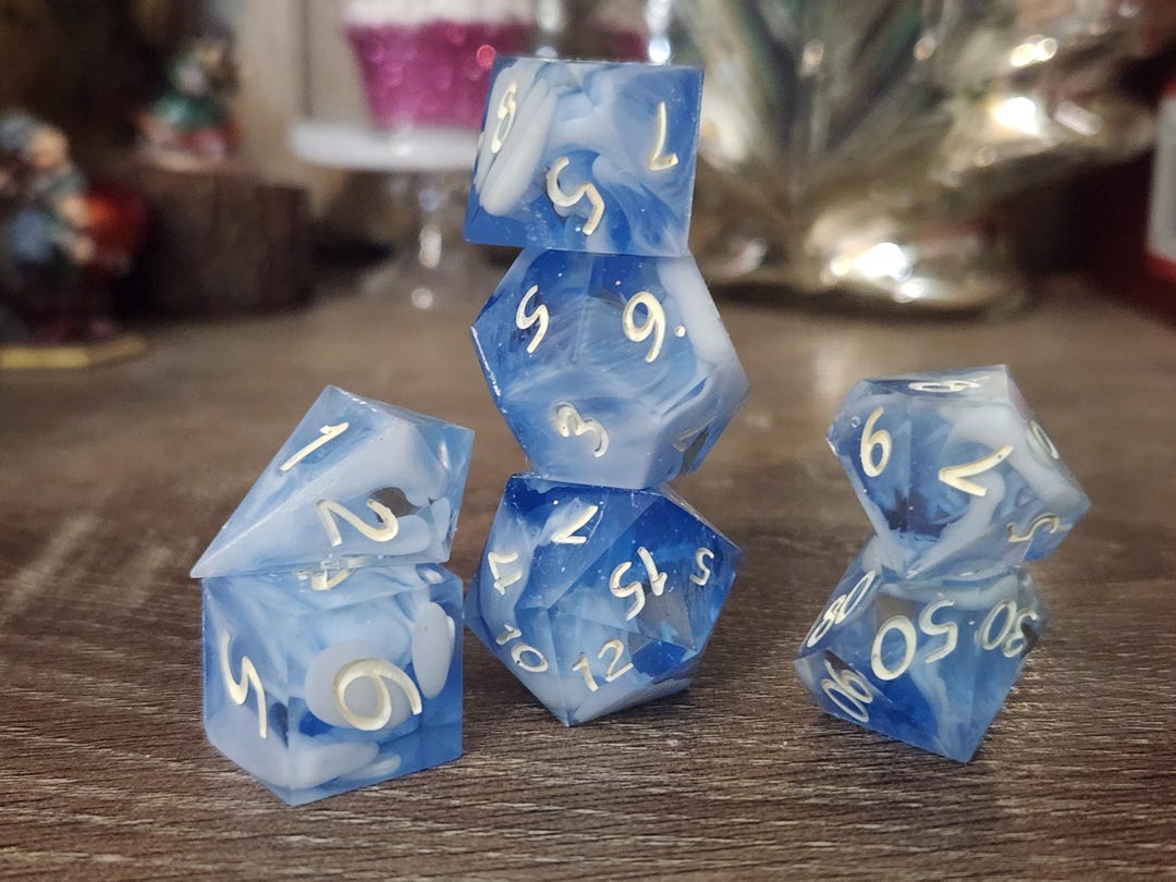 Nimbus Stratus: Handmade Sharp Edge Polyhedral Dice Set for Use in Dnd ...