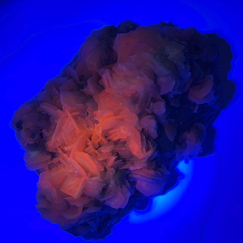 UV Reactive Pink Fluorescent Calcite ‘desert Rose’ (petals Calcite ...