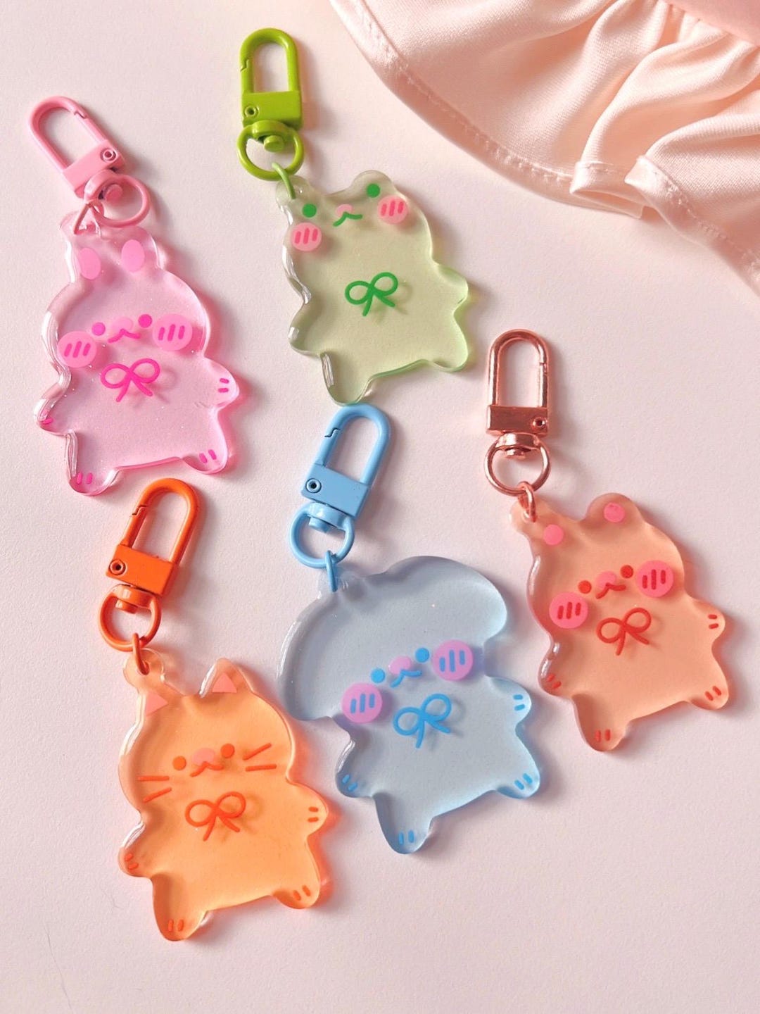 Bunny Frog Cat Dog Bear Gummy Keychains - Etsy