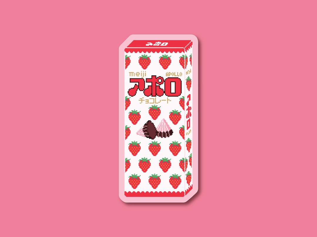 Meiji Apollo Japanese Chocolate Snack Sticker - Etsy