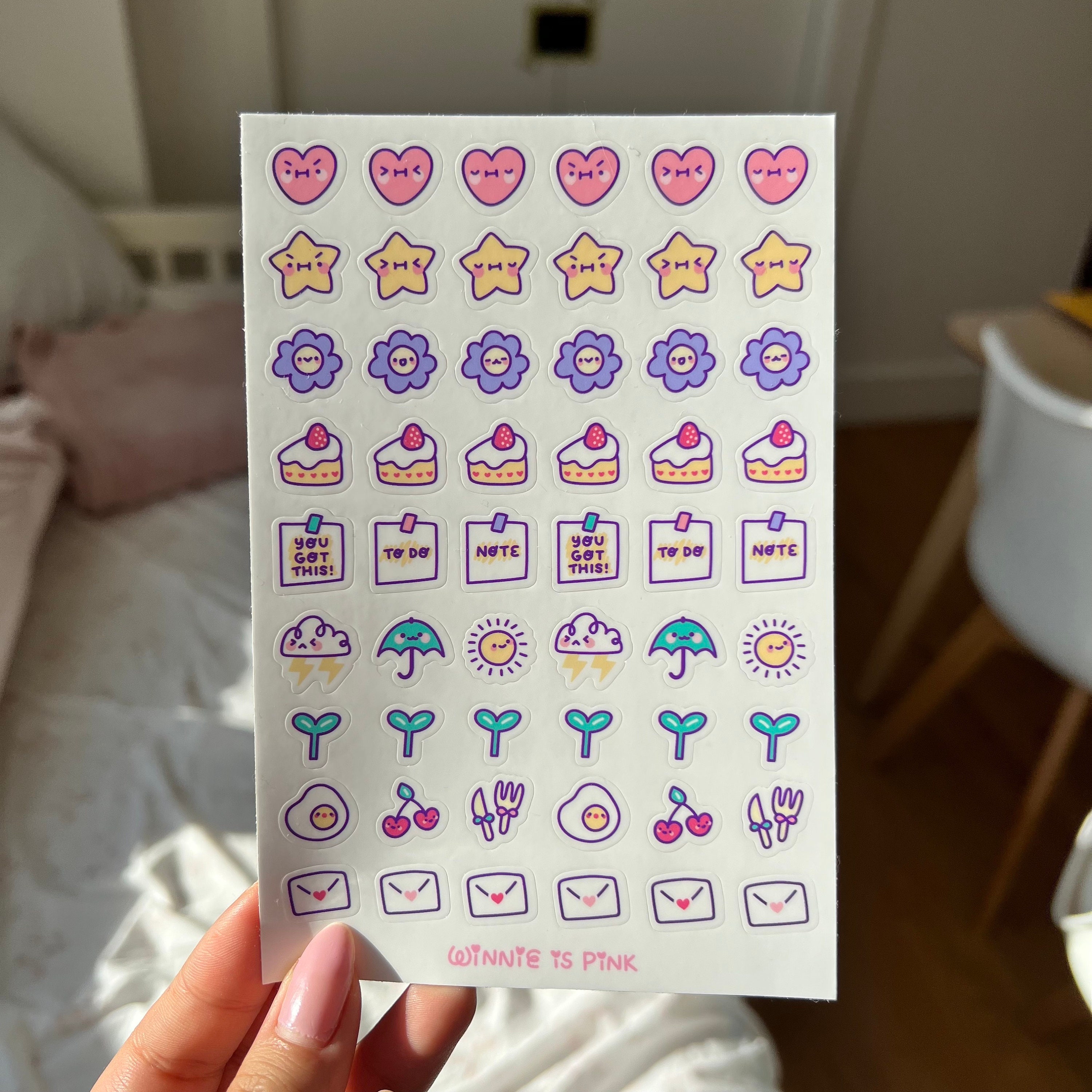 Kawaii Icons 4x6 Planner Sticker Sheet - Etsy
