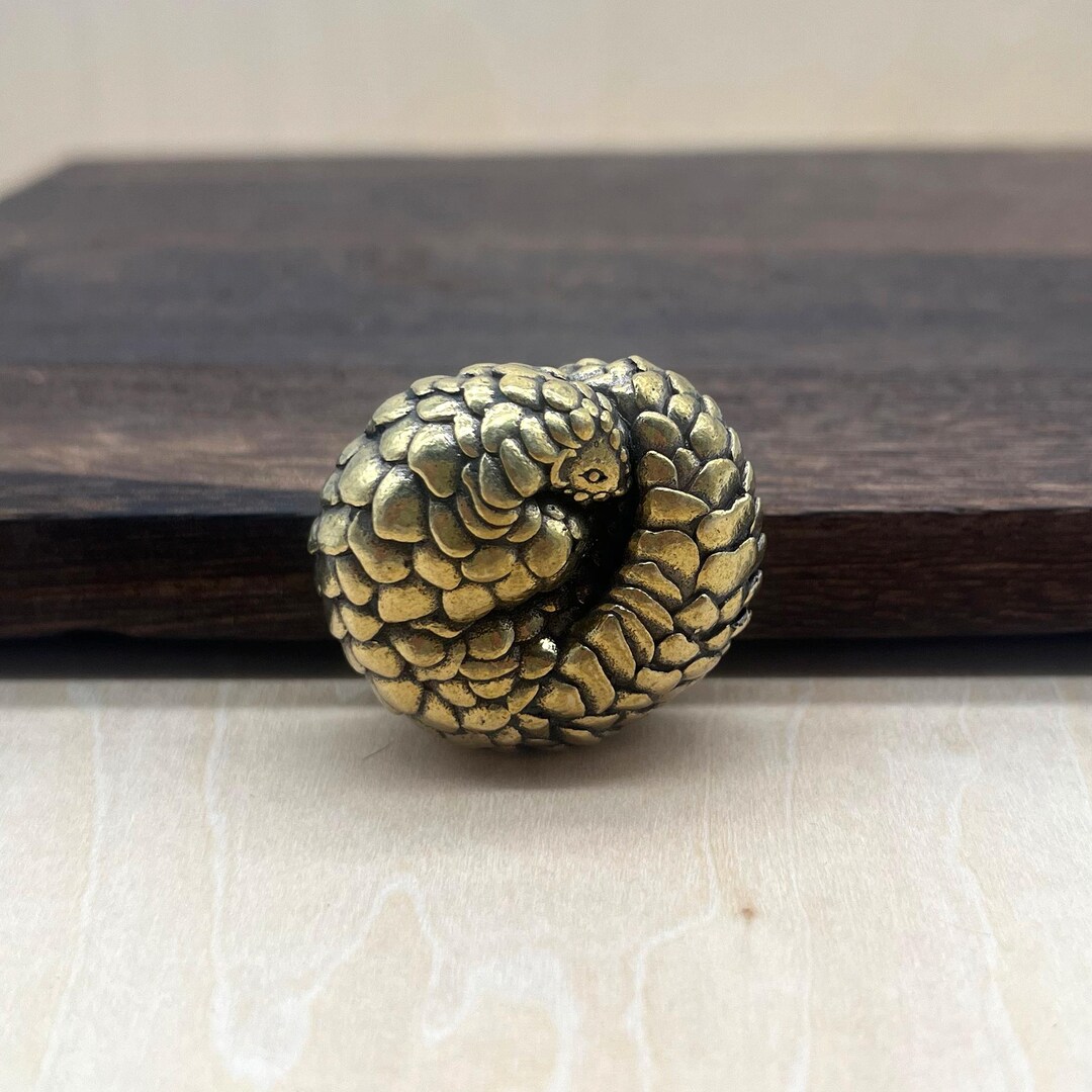 Brass Pangolin Figurine, Copper Animal Statue Endangered Species ...