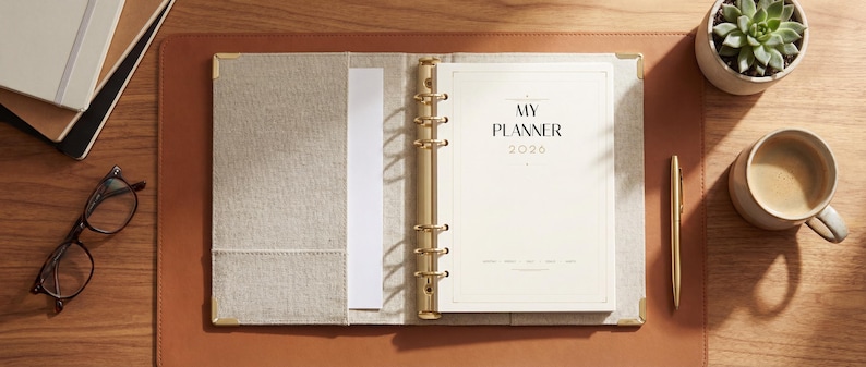 Luxury 2026 Planner Printable, Gold Minimalist Planner Bundle, Daily ...