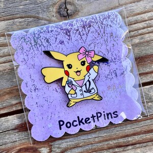 Female Doctor Pikachu Pokemon Hard Enamel Pin - Etsy