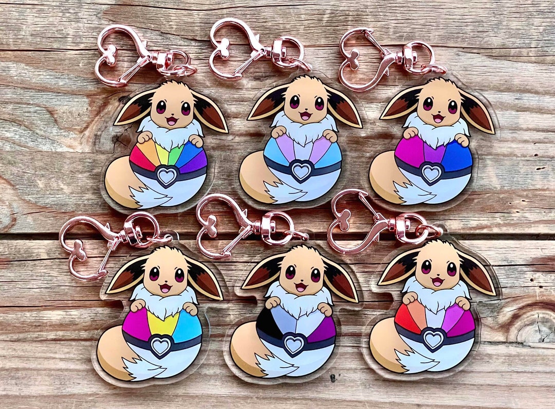 Eevee Pride 2 Inch Acrylic Keychain Charm - Etsy