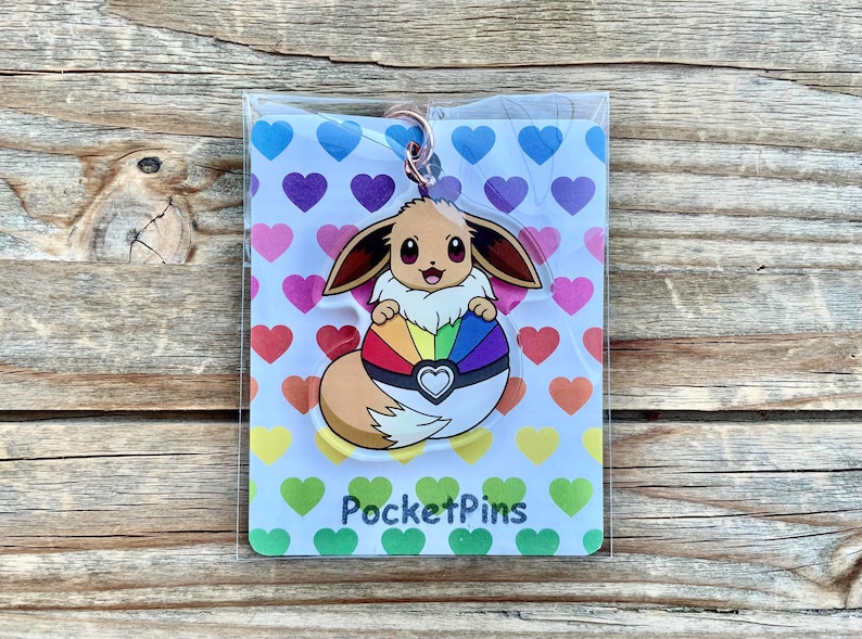 Eevee Pride 2 Inch Acrylic Keychain Charm - Etsy
