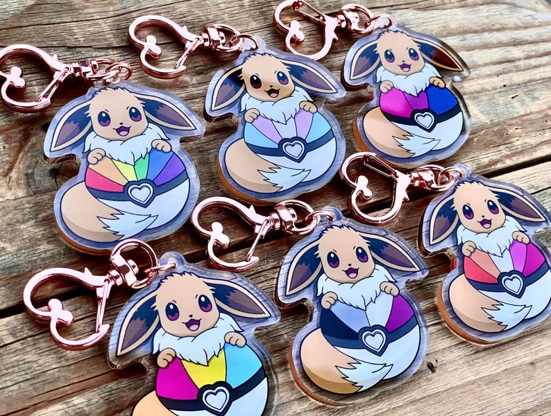 Eevee Pride 2 Inch Acrylic Keychain Charm - Etsy