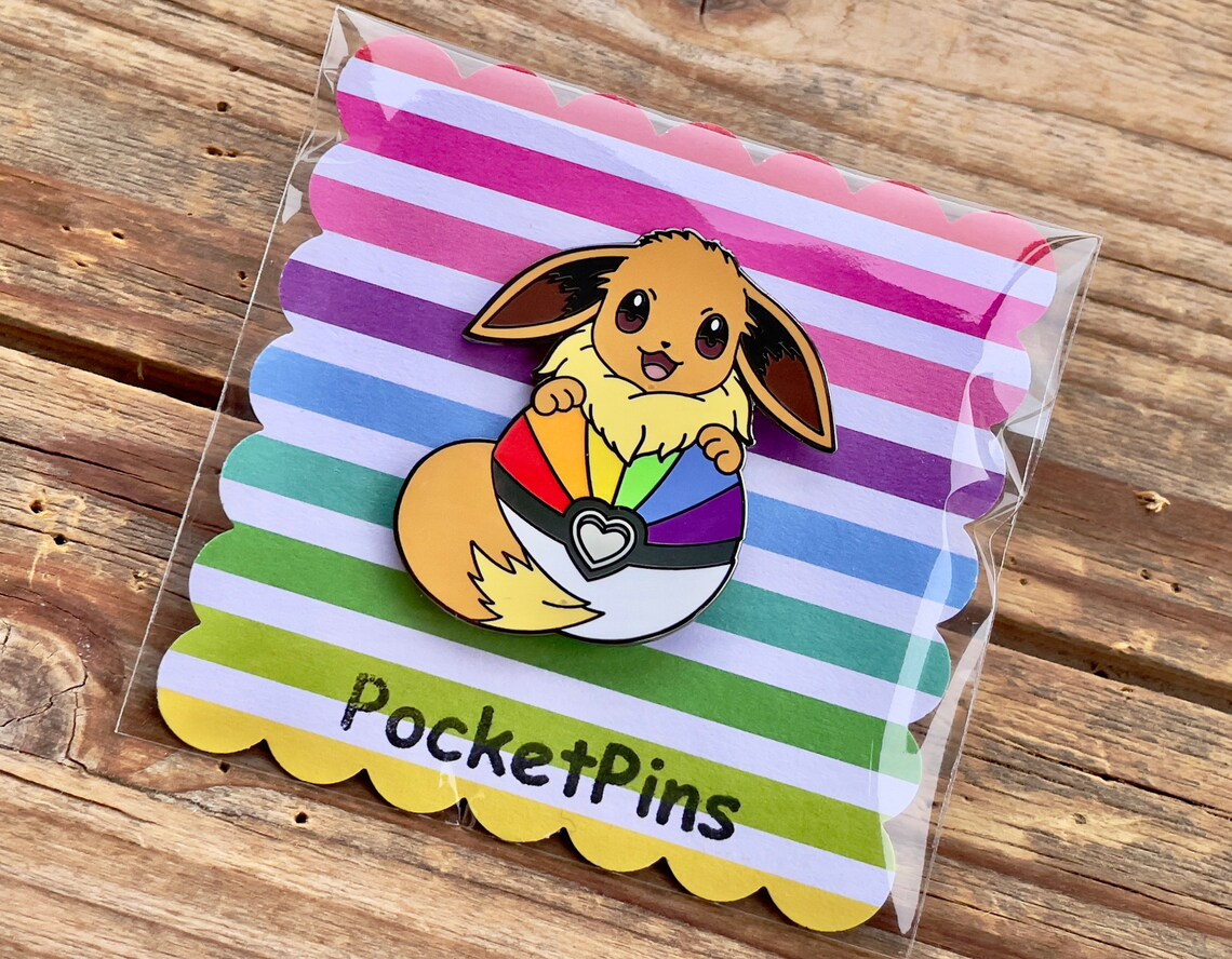 Pride Eevee Pokemon Hard Enamel Pin - Etsy