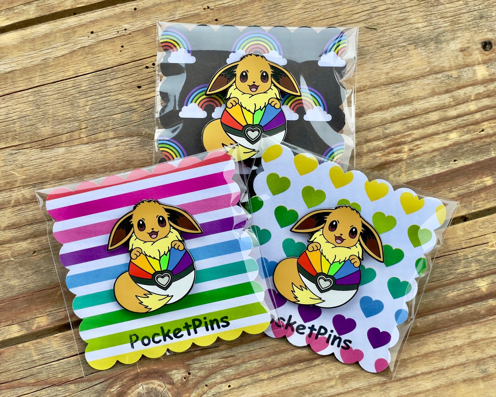 Pride Eevee Pokemon Hard Enamel Pin - Etsy