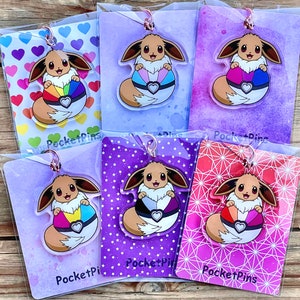 Eevee Pride 2 Inch Acrylic Keychain Charm - Etsy