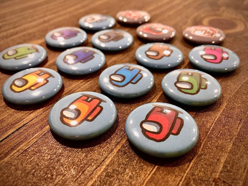 Among Us Badges Button Pinback Set | Etsy