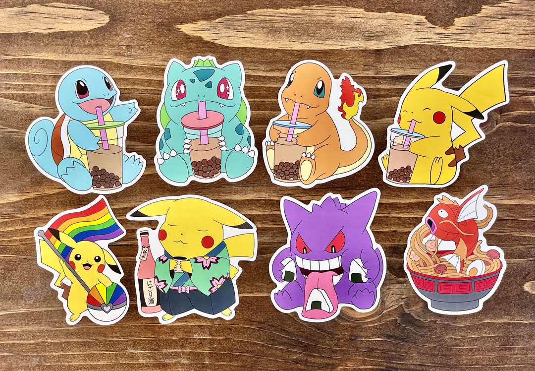 Build Your Own 1, 3, or 5 Pack of Pokemon Stickers! 3 Inch, Matte ...